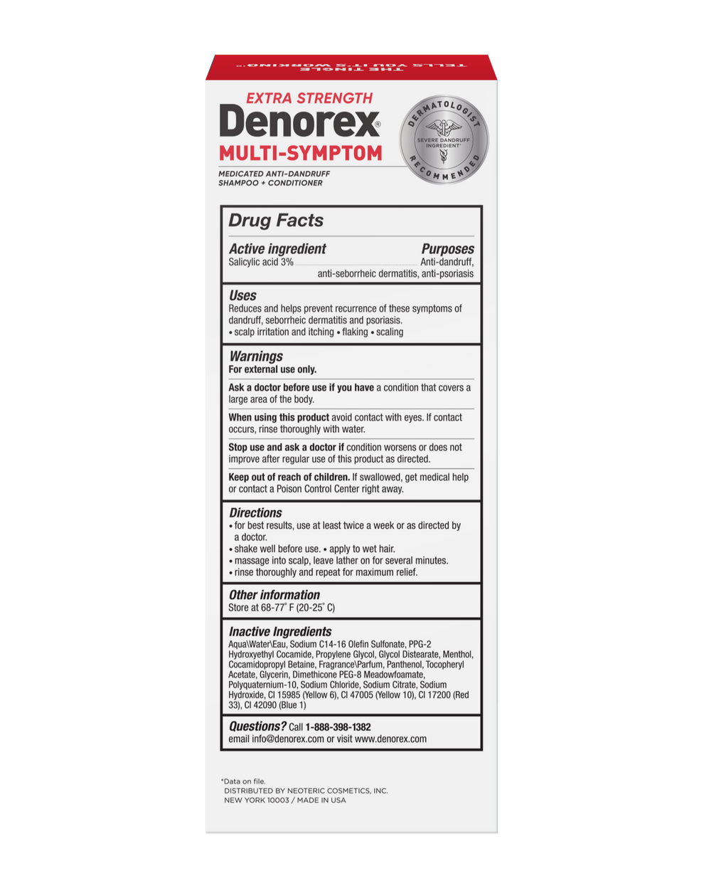 Multi-Symptom Anti-Dandruff Shampoo + Conditioner – Denorex Shampoo